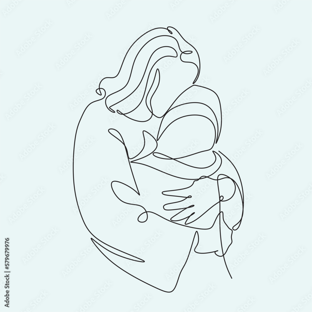 Continuous line drawing of Jesus Christ , linear style and Hand drawn ...