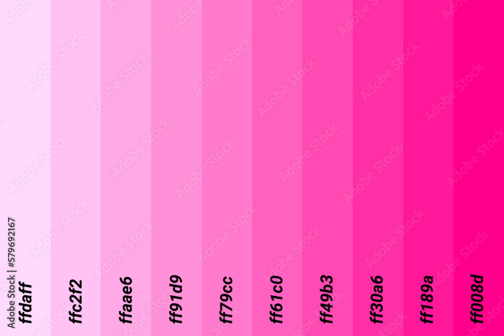 Color palette with color code. Tone color guide. Vector illustration ...