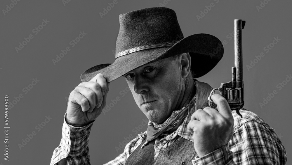 American cowboy. Cowboy wearing hat. Western life. Guy in cowboy hat ...