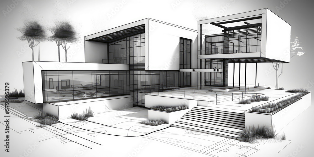 Maison Dessin Architecte – Comment Dessiner Un Plan D’Architecte – WITDX
