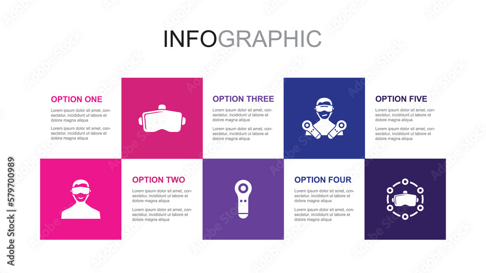 Vetor de virtual reality, VR helmet, VR controller, game, VR platform ...