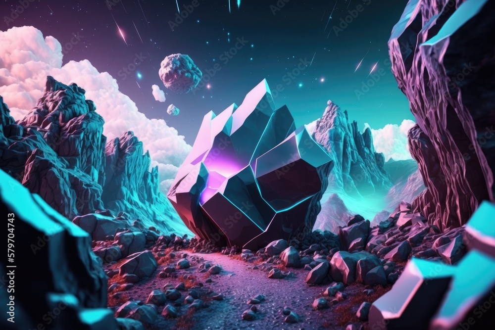 Alien Planet sci-fi outer space encounter wallpaper generative ai ...