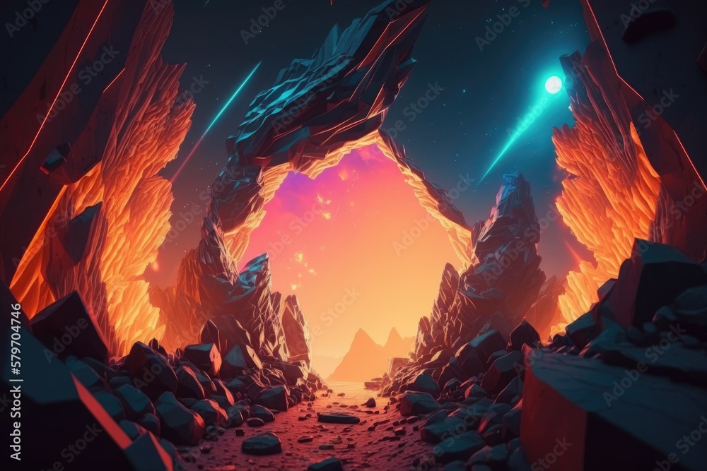 Alien Planet sci-fi outer space encounter wallpaper generative ai ...