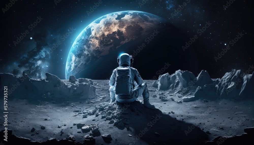Looking At Earth Moon