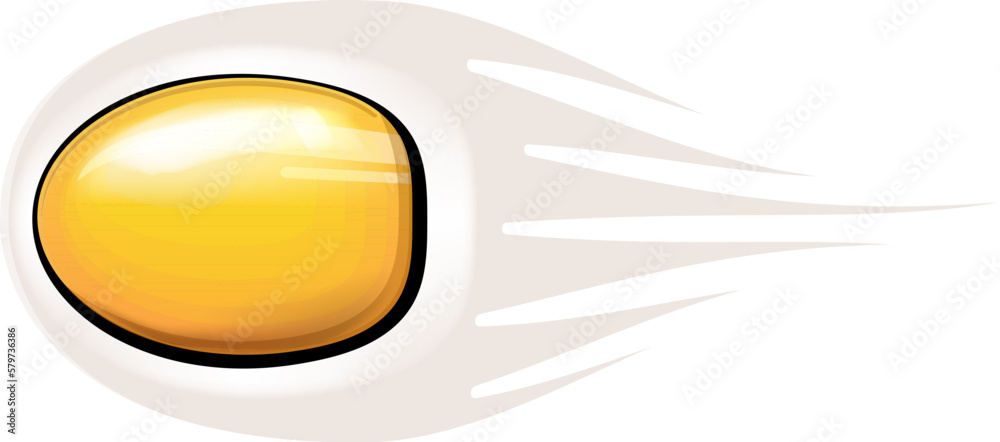 Cartoon golden vector bullet. Gun bullet clip art isolated on white ...