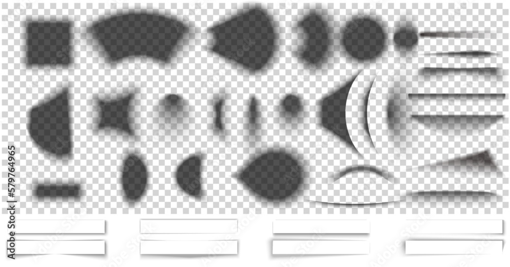 Shadow divider. Realistic paper banner shadow effect. Poster, flyer ...