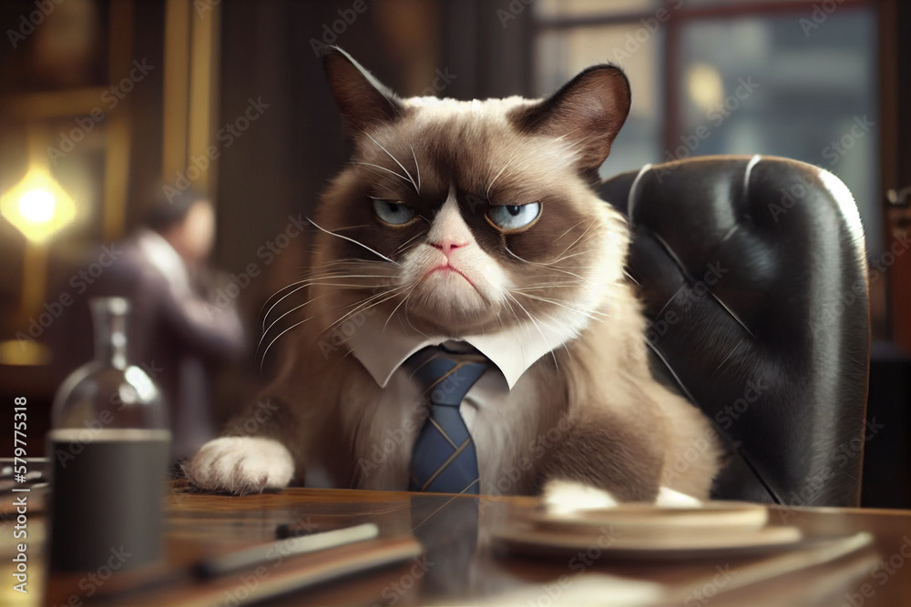 Cat In Business Attire