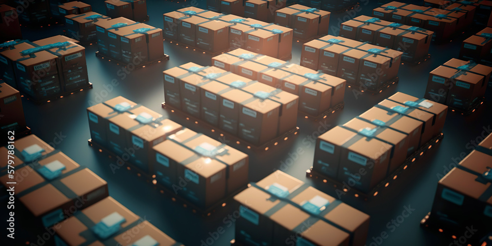 Blue images.Business management or organization with smart system ...