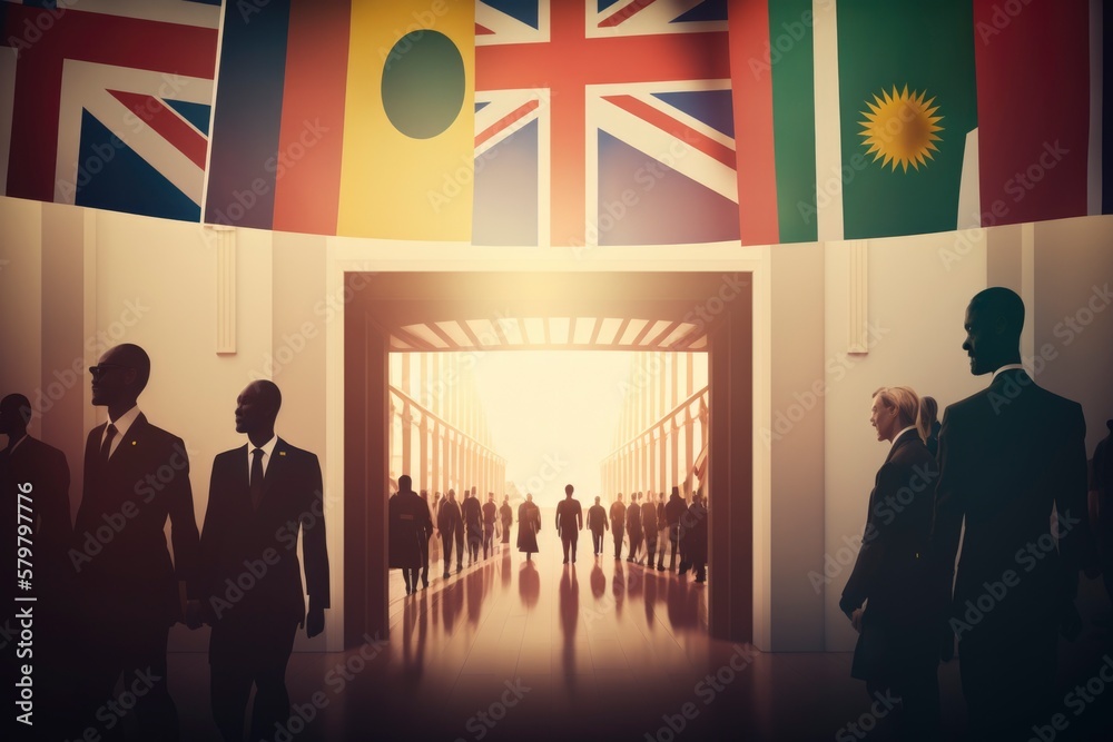 commonwealth day, Canada England world flags, flat illustration ...