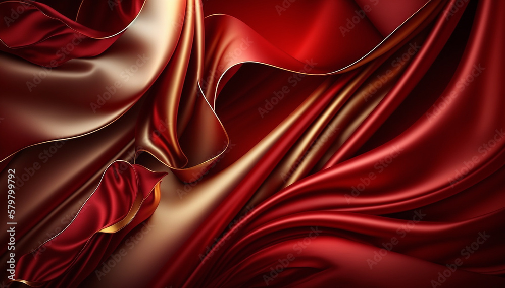 Obraz na p otnie Red silk satin background jedwab satyna tkanina fototapety Foteks