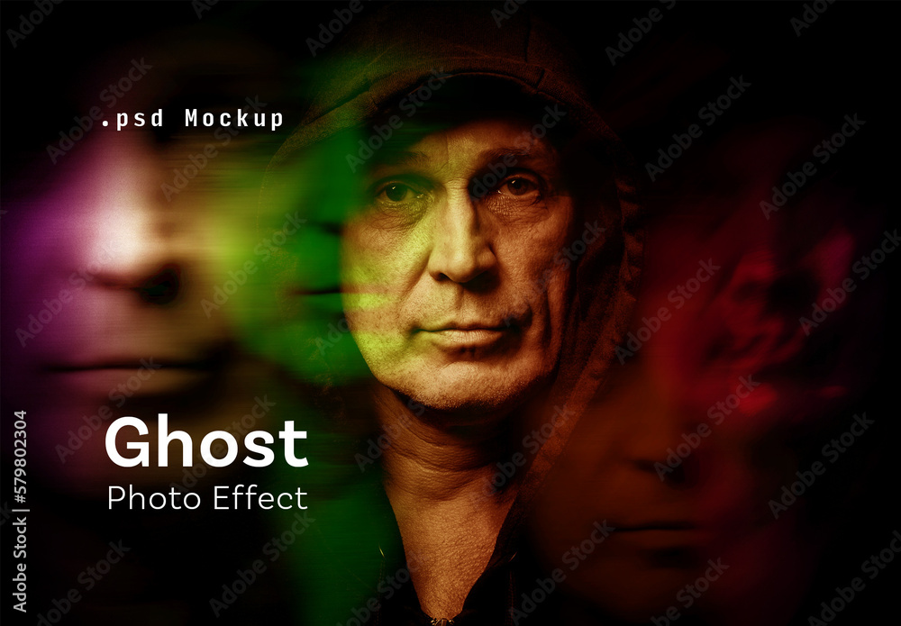 Ghost Photo Effect Stock Template | Adobe Stock
