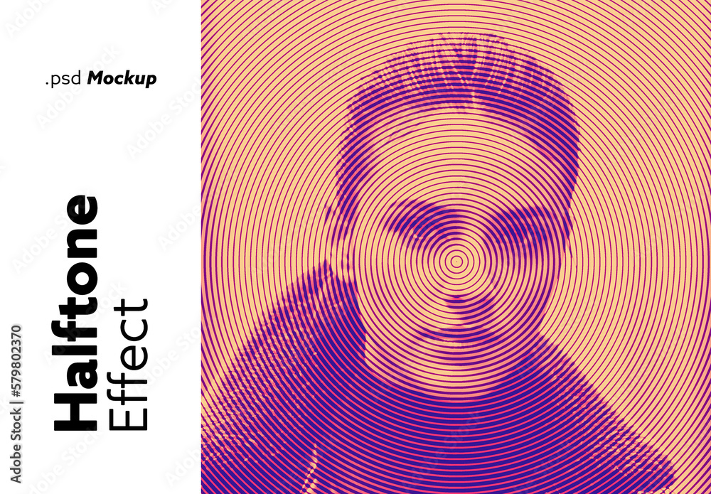 Halftone Photo Effect Stock Template | Adobe Stock