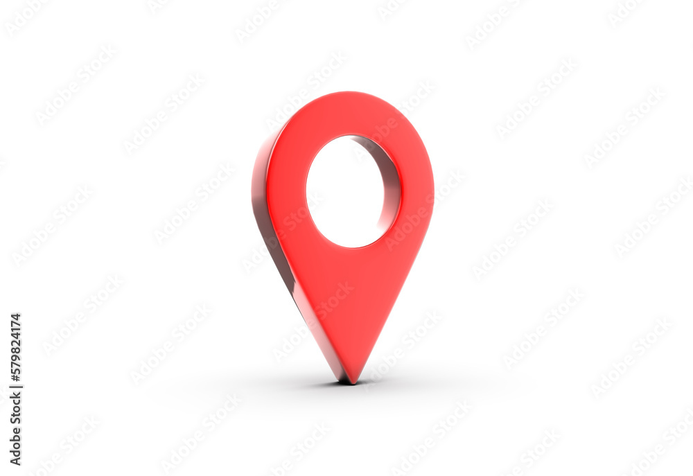 3d rendered red map icon on transparent background Stock Illustration ...