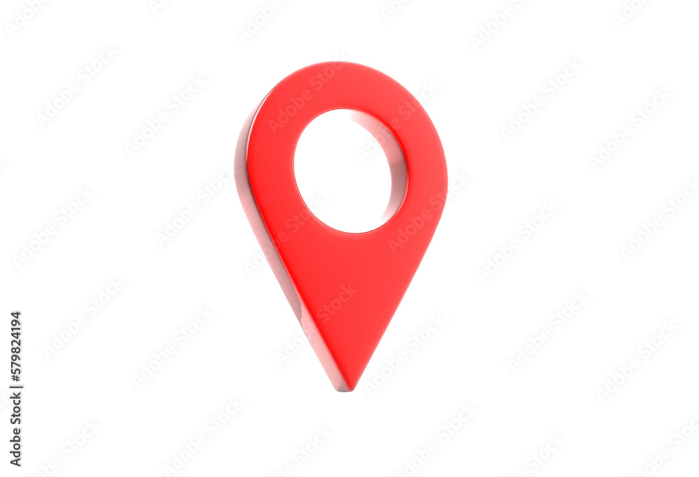 3d rendered red map icon on transparent background Stock Illustration ...