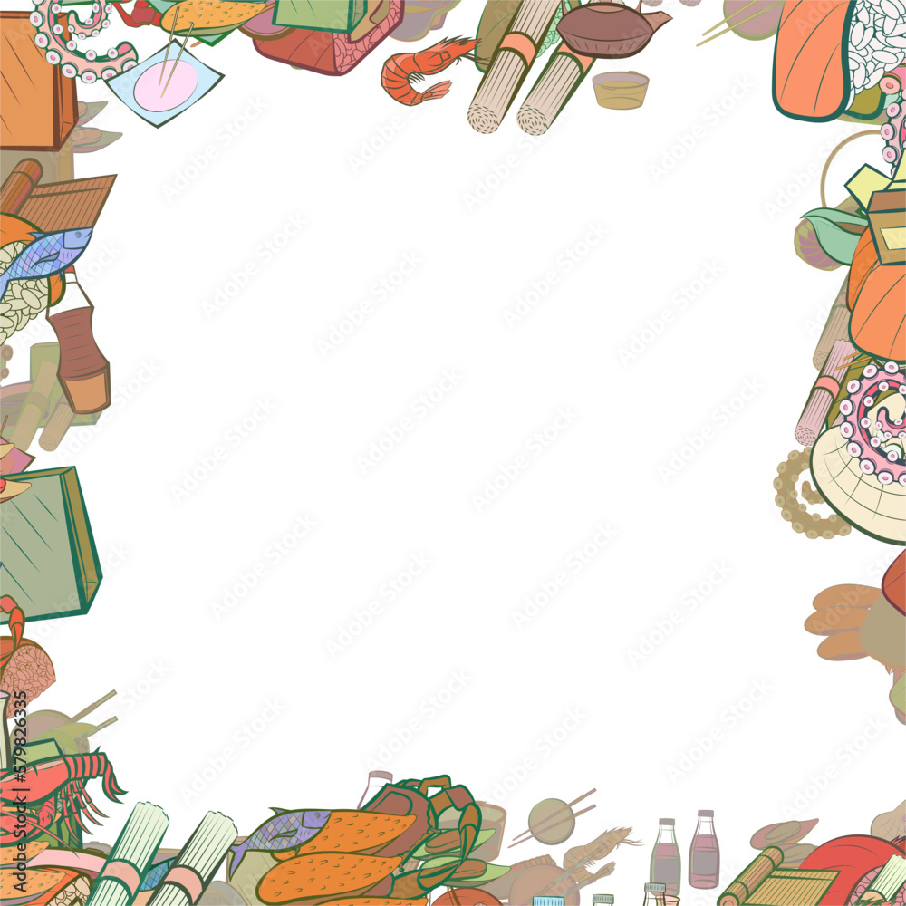 Background pattern abstract design texture. Japanese food and Seafood ...