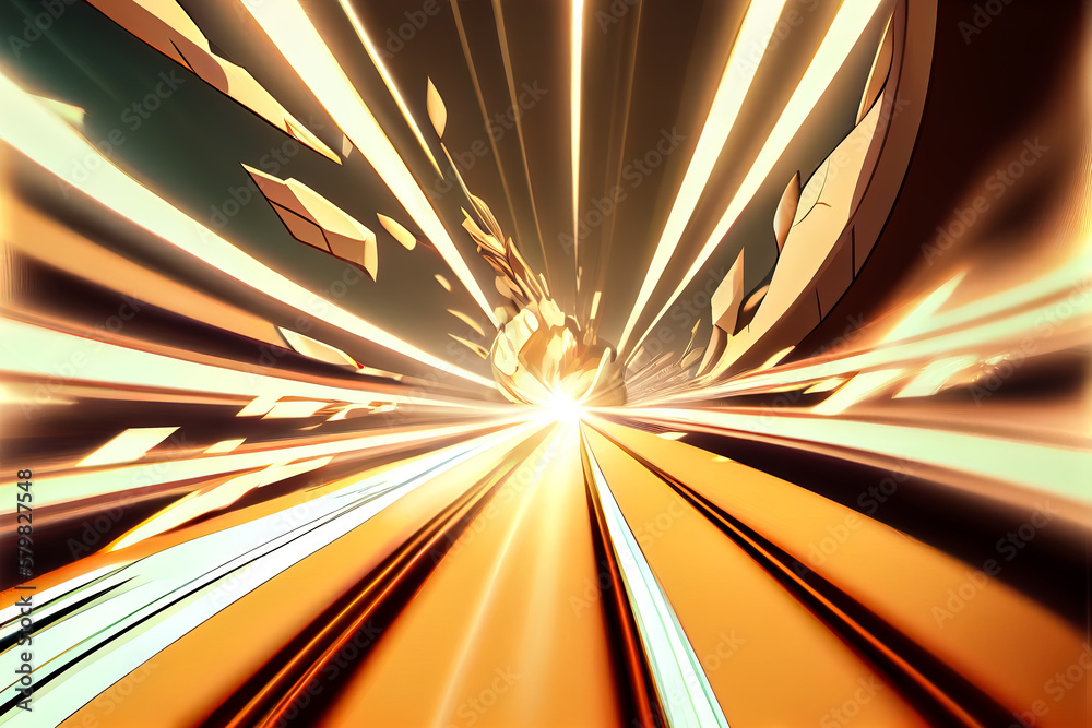 anime radial background. speed illustration. Generative AI Stock ...