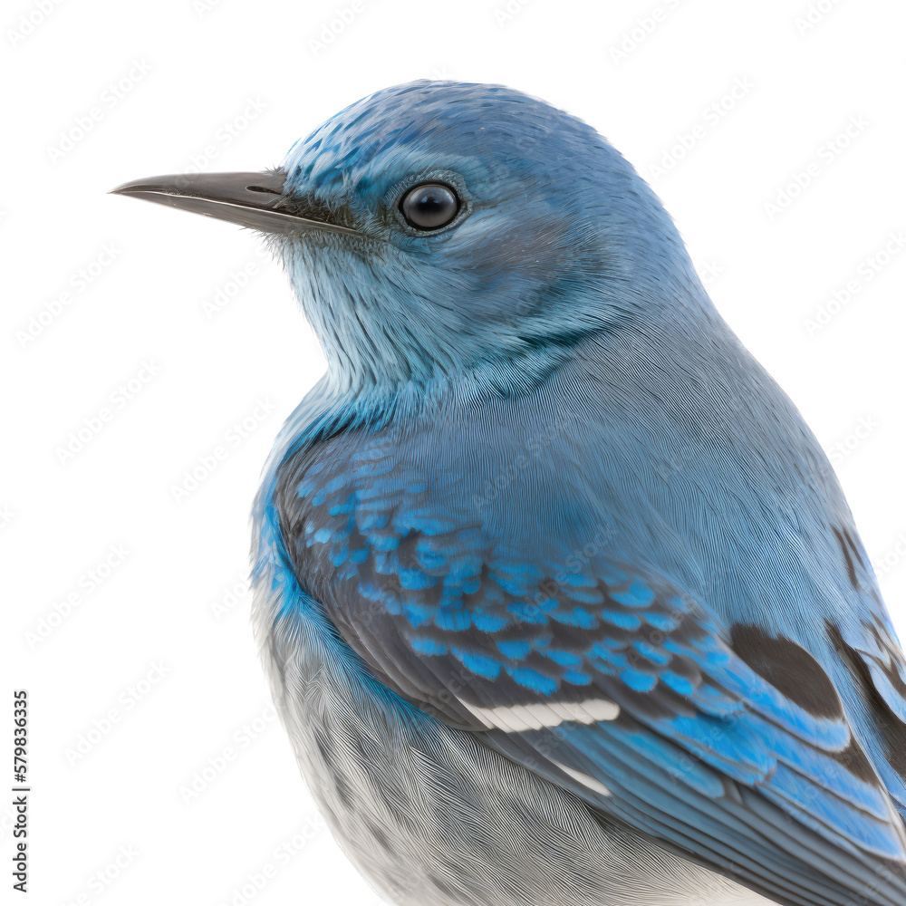isolated northern blue bird macro photo illustration, spring ...