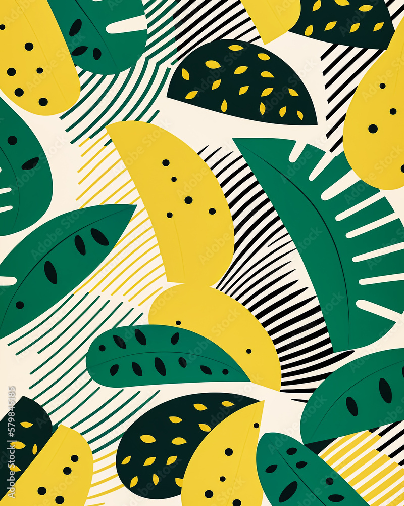 Abstract painting concept. Colorful art of an tropical tile texture ...