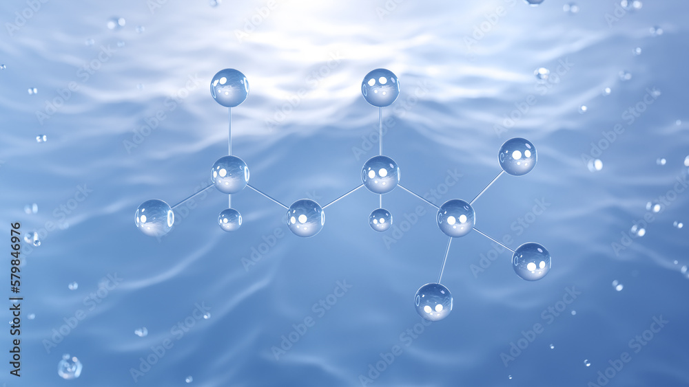 desflurane molecular structure, 3d model molecule, Highly fluorinated ...