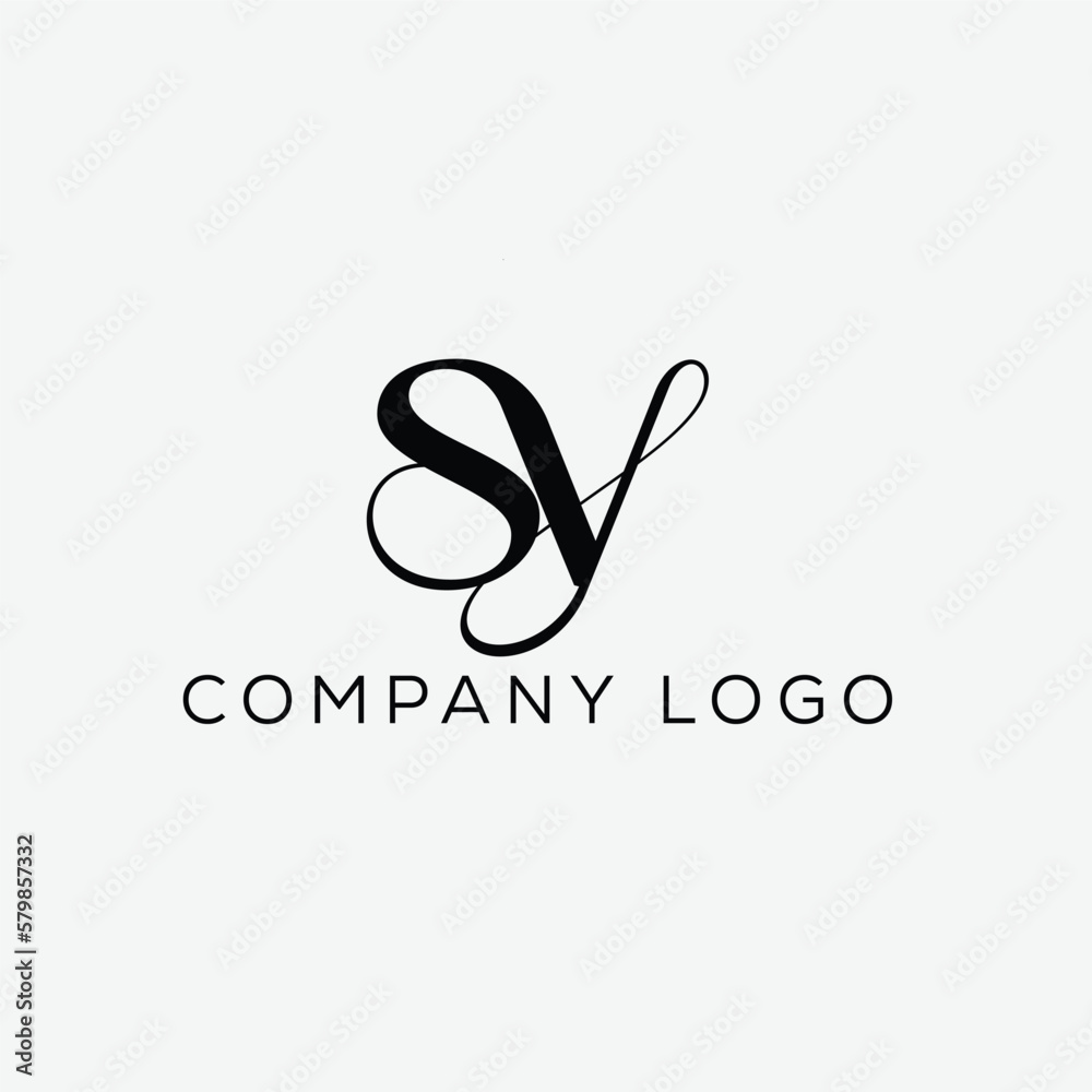 Initial Letter sy Logo Design Monogram Creative Modern Sign Symbol Icon ...