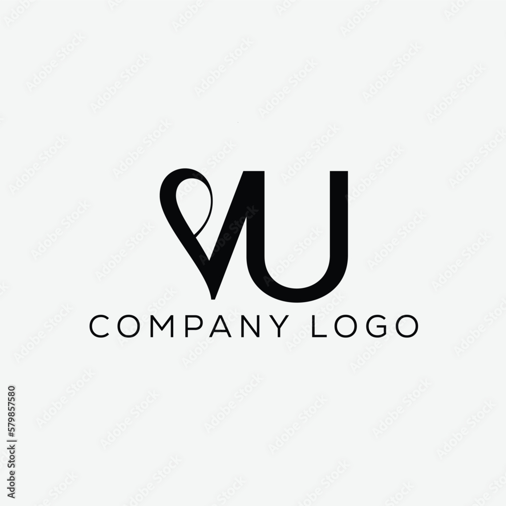 Initial Letter vu Logo Design Monogram Creative Modern Sign Symbol Icon ...
