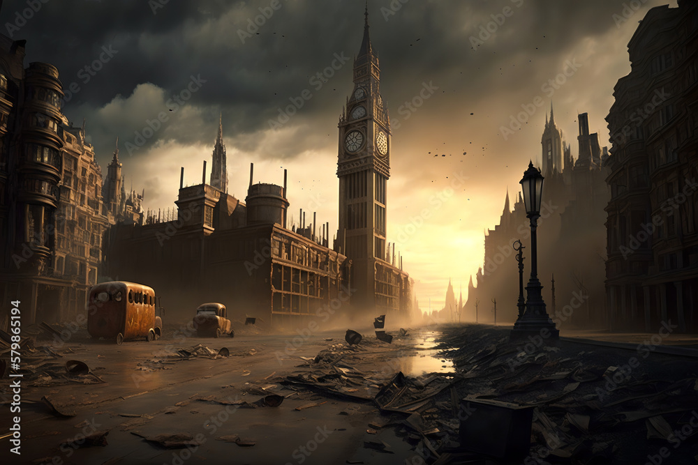 Witness the aftermath of destruction with this eerie image of a post ...