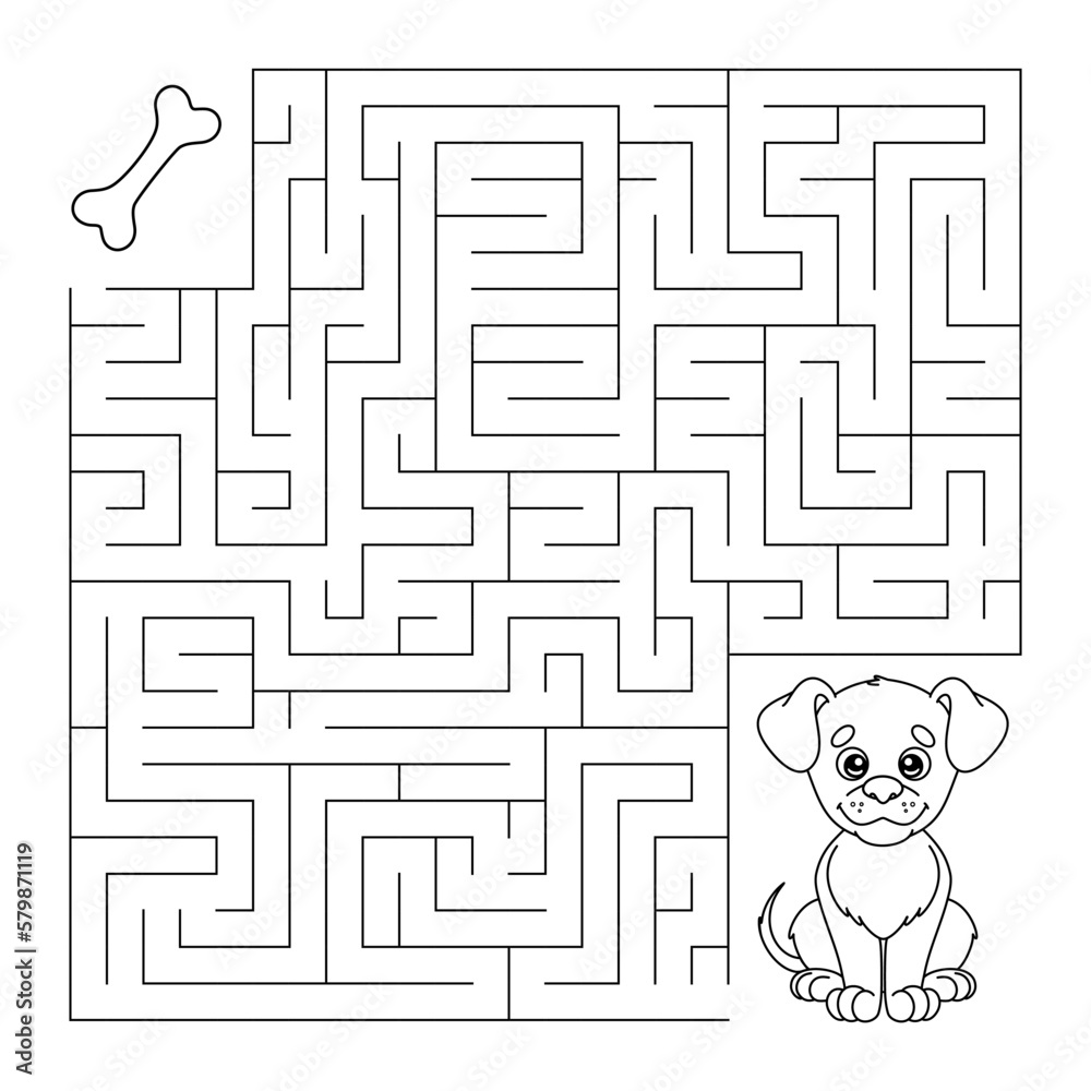Maze game for children. Contour Labyrinth puzzle. Help the cartoon ... Maze game for children. Contour Labyrinth puzzle. Help the cartoon ...
