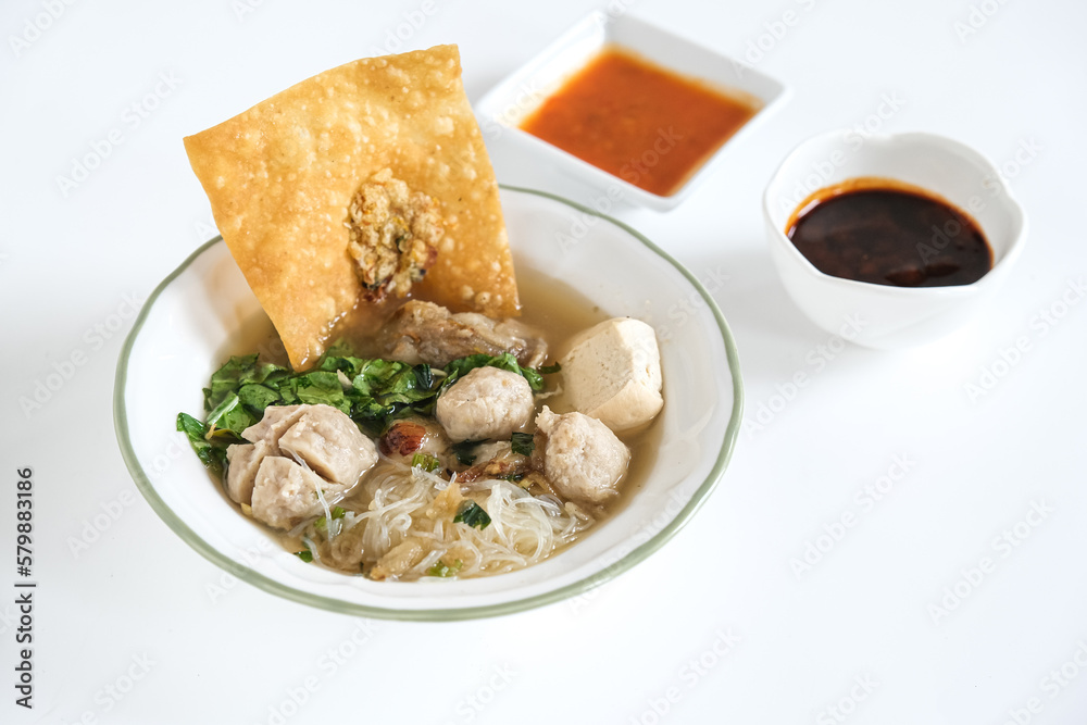 bakso malang is a traditional food Indonesia made from meatball, tofu ...