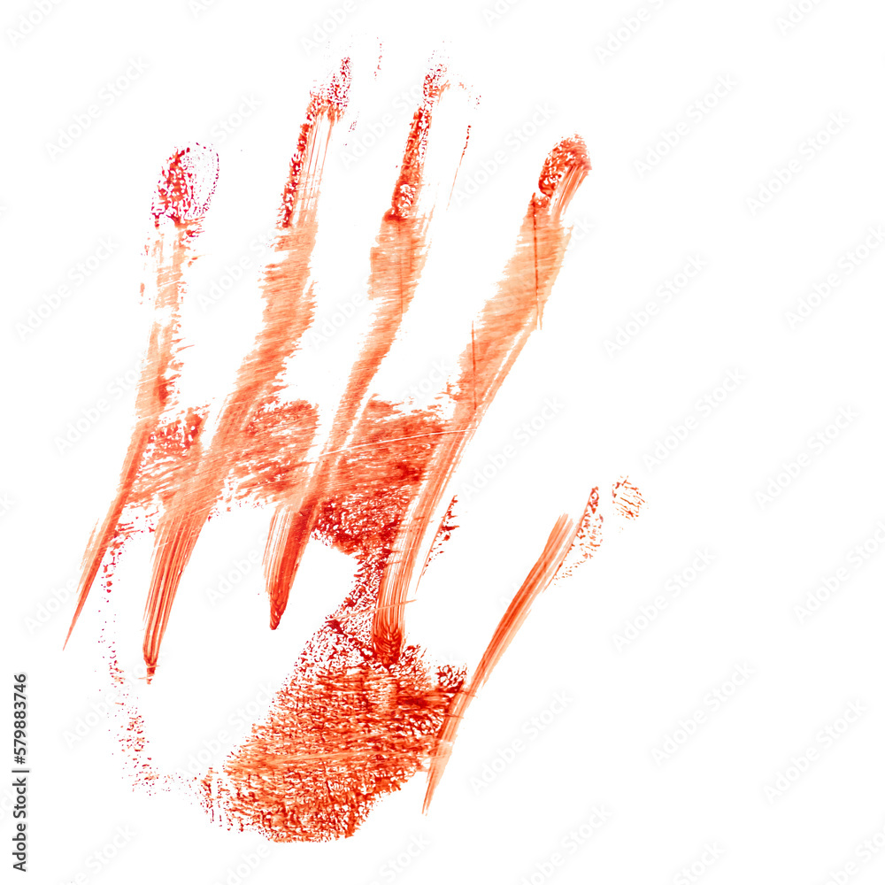 Poster Bloody palm print isolated on transparent background – Wall Art ...