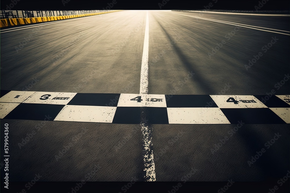 Finish line racing, Home stretch, race track, golden port in 8K created ...