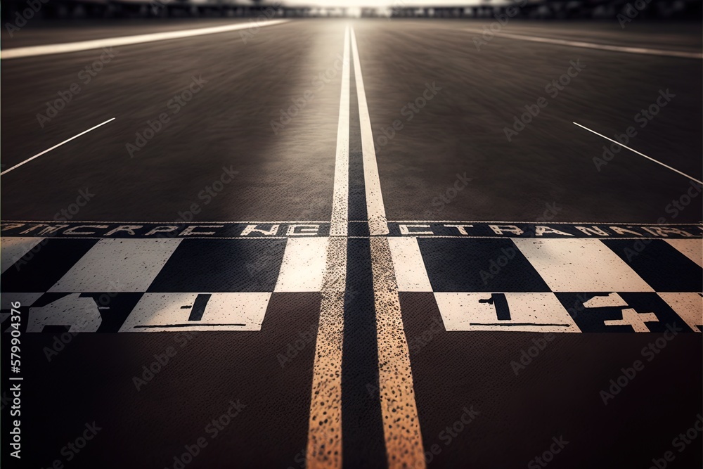 Finish line racing, Home stretch, race track, golden port in 8K created ...