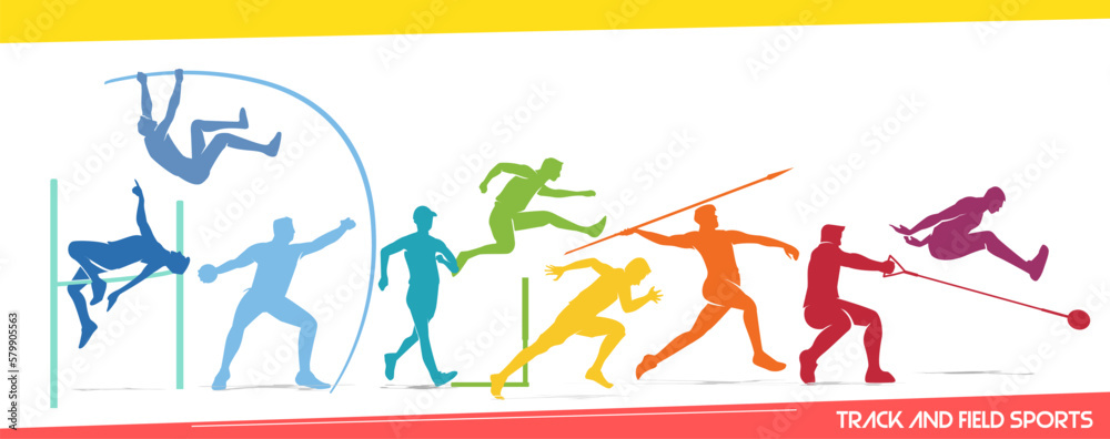 Great editable vector design of track & field sports players suit for ...