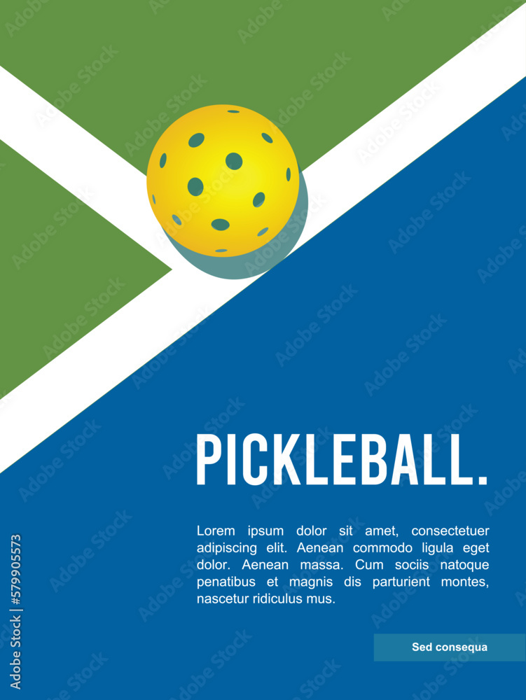 Great simple pickleball background design for any media Stock ...