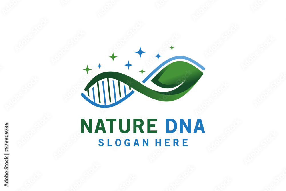 Leaf nature dna logo design, creative modern medical logo type vector ...