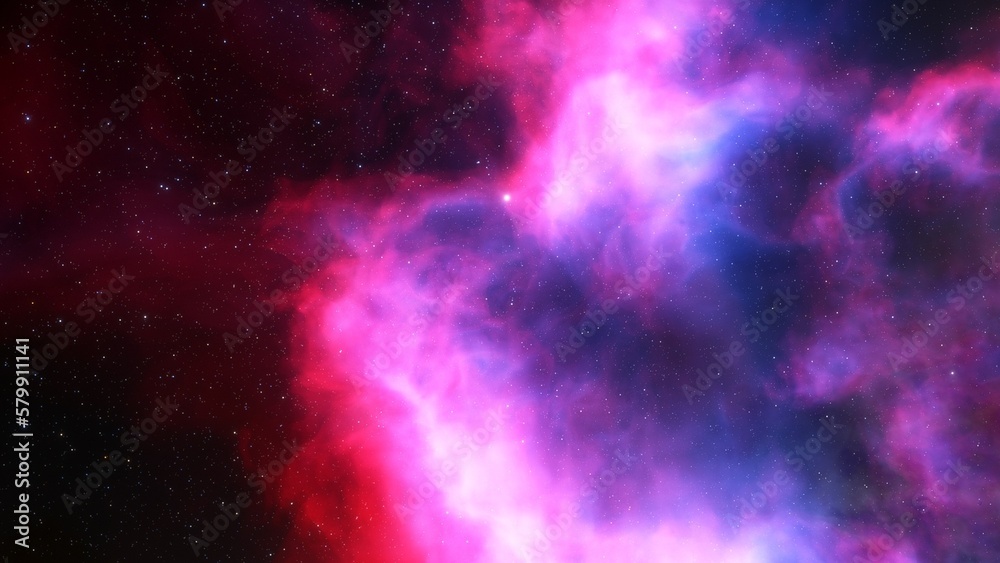 red-violet nebula in outer space, horsehead nebula, unusual colorful ...