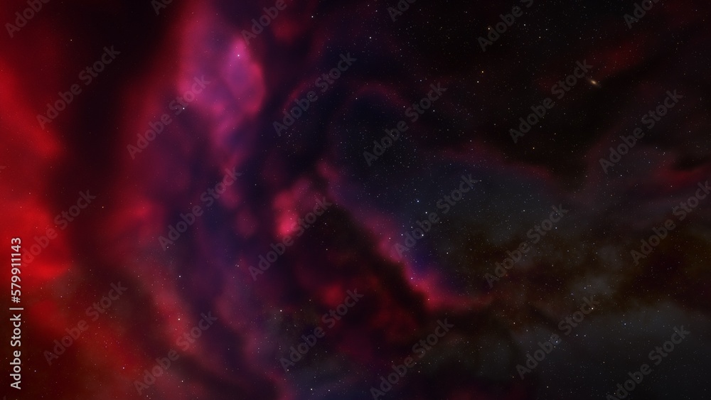 red-violet nebula in outer space, horsehead nebula, unusual colorful ...