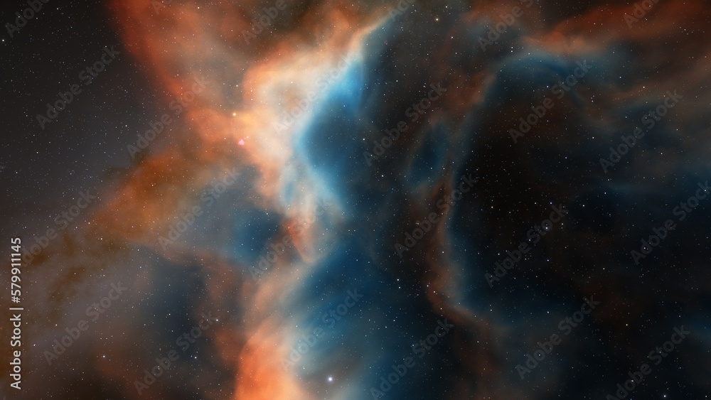 red-violet nebula in outer space, horsehead nebula, unusual colorful ...