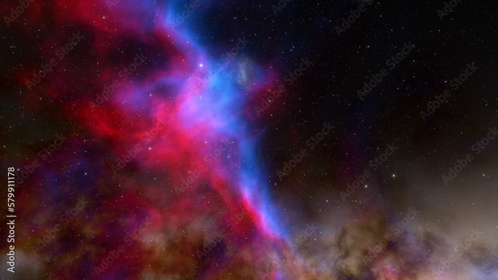 red-violet nebula in outer space, horsehead nebula, unusual colorful ...