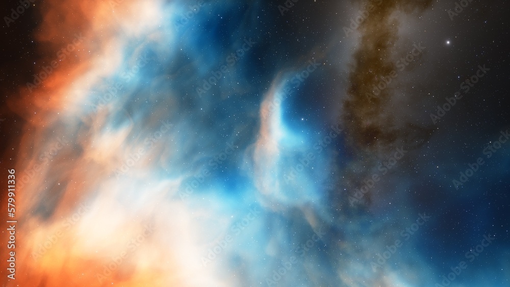 red-violet nebula in outer space, horsehead nebula, unusual colorful ...