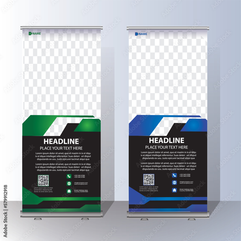 Roll Up Banner Signage Standee Template for Advertising and ...