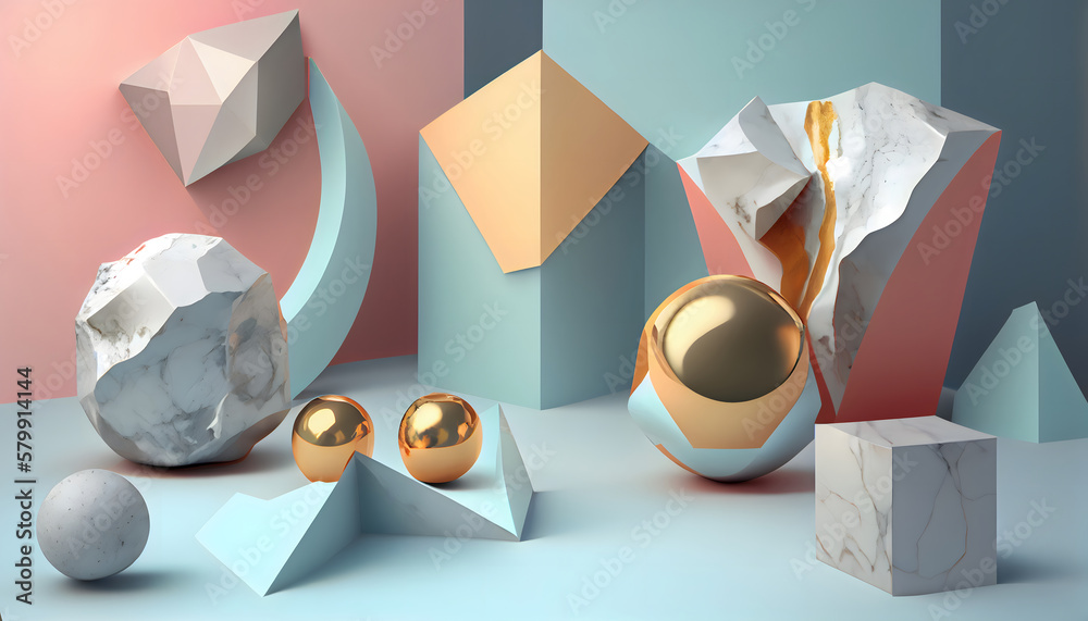 Marble Creating Trendy Smooth 3D Shapes with a Luxurious Twist 3D ...