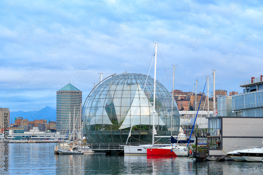 Genoa, Italy - July 11, 2019: Botanical Garden "Biosphere". The ...