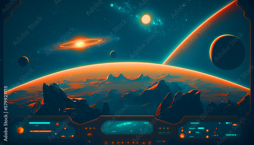 traffic in the city outer space game ui ux simple hd wallpaper Stock ...