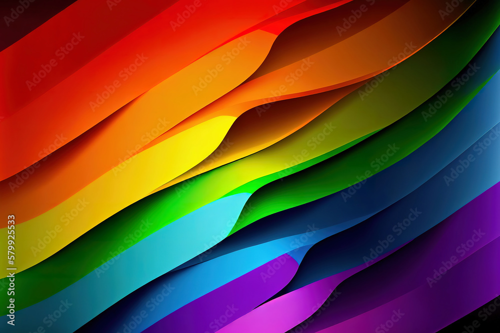 Pride Background with LGBTQ Pride Flag Colours. Generative Ai Stock ...