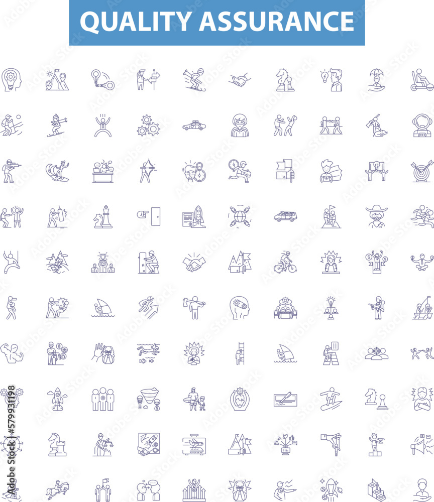 Quality assurance line icons, signs set. Assurance, Quality ...