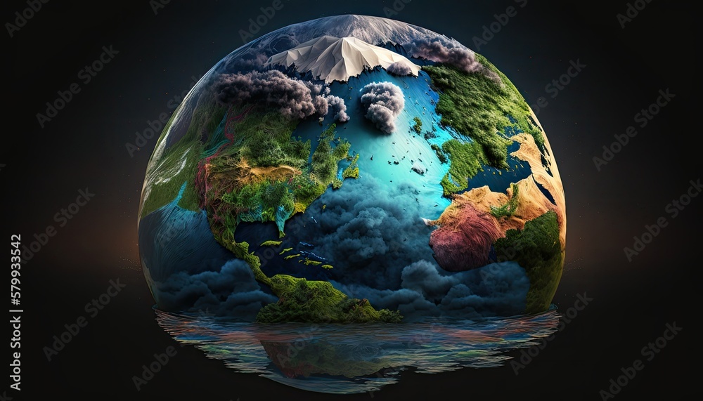 Earth Day: A Vibrant Eye-Catching Background Design Template of Earth ...