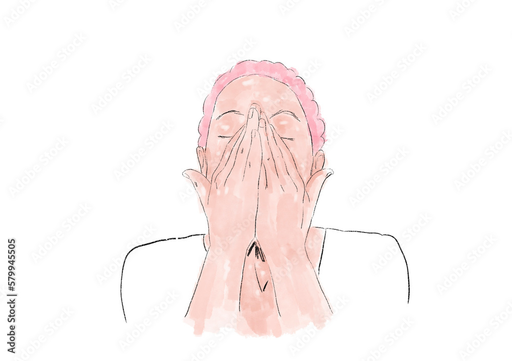 anatomy of the human head, woman crying ,cry Stock Illustration | Adobe ...