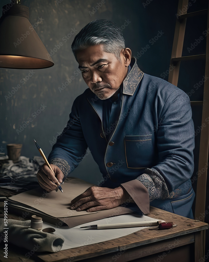 AI generated portrait of Filipino photographer, artist or designer ...