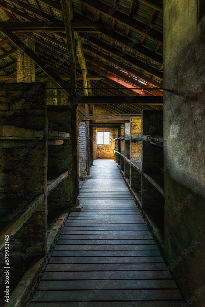 Prisoners barracks at Auschwitz II Birkenau WWII Nazi concentration ...