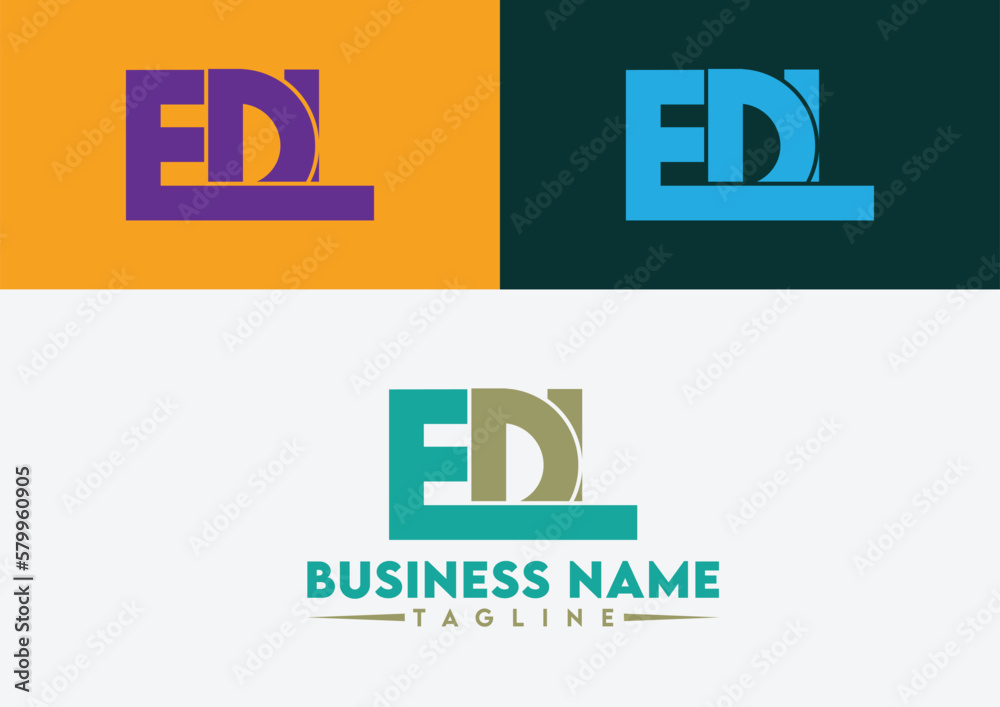 Letter EDL logo design, EDL letter logo Stock Vector | Adobe Stock